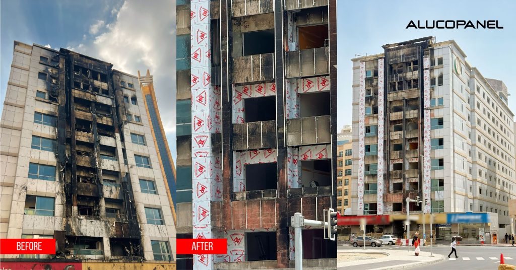 How Fire-Retardant ACP Transformed a Dubai Building After Fire